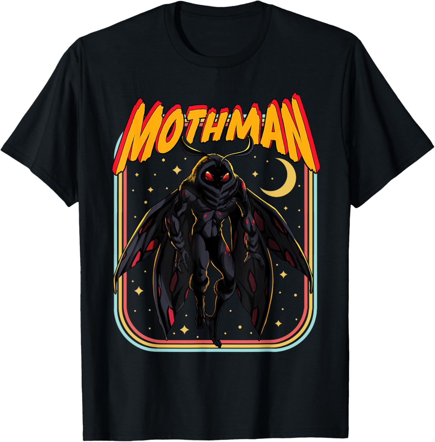 Amazon.com: Mothman Comicbook Retro Style Cryptid Lore Cryptozoology T-Shirt : Clothing, Shoes ...